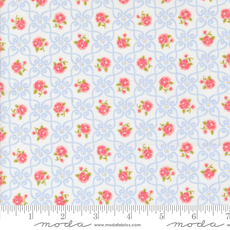 Memory Lane - Floral Scroll Off White — Fabric Shack
