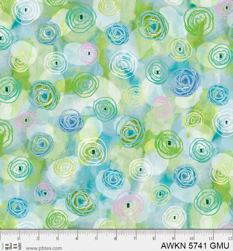 Awakening - Scribble Green — Fabric Shack