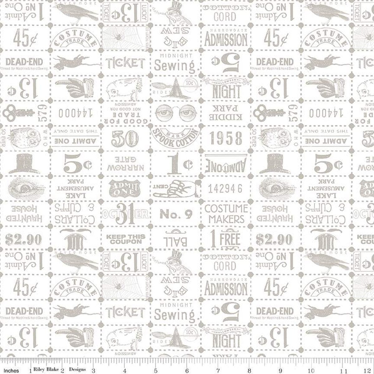 Costume Maker's Act II - Ticket Grid White — Fabric Shack