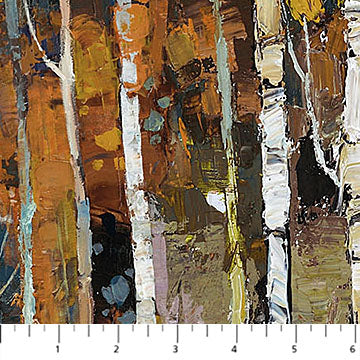 First Snow - Birch Trees Rust — Fabric Shack
