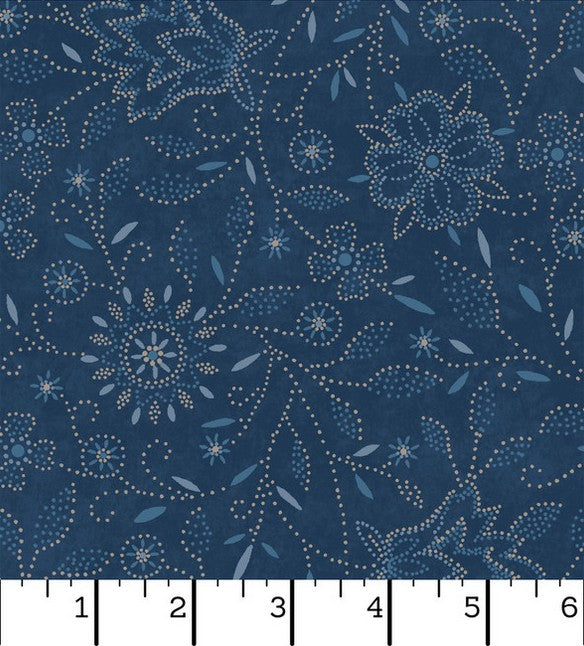 Patchwork Blue - Floral Blue — Fabric Shack