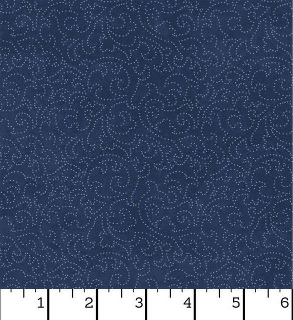 Patchwork Blue - Scrolls Blue — Fabric Shack