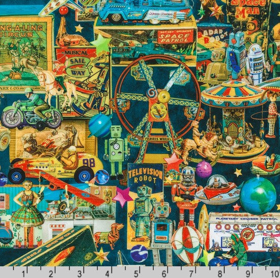 Toy Chest - Vintage Toys Large — Fabric Shack