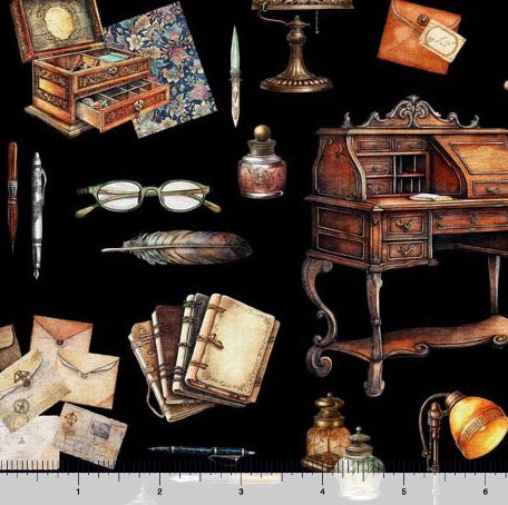 Bookworm - Writing Desk Black — Fabric Shack