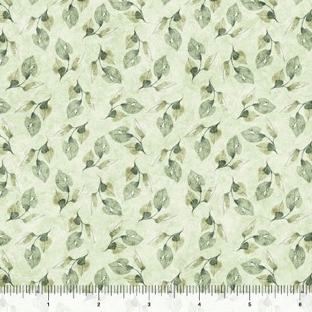 Enchanted - Leaves Sage — Fabric Shack