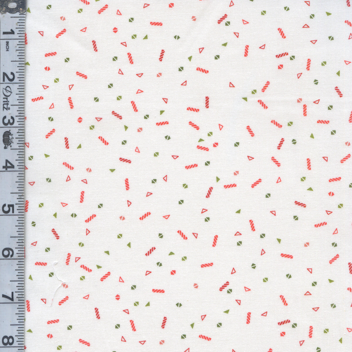 Let's Dig - Shaken Shapes Candy Cane Red — Fabric Shack
